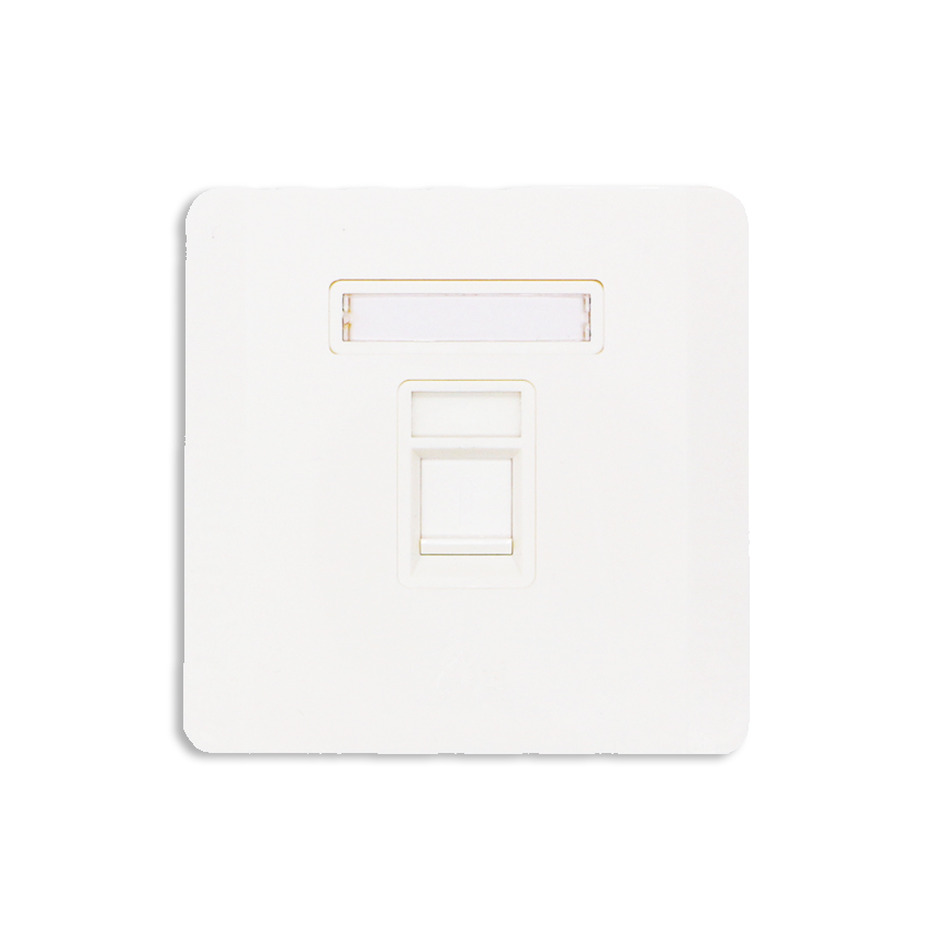 86mm×86mm Single Port Shuttered Faceplate,Faceplate